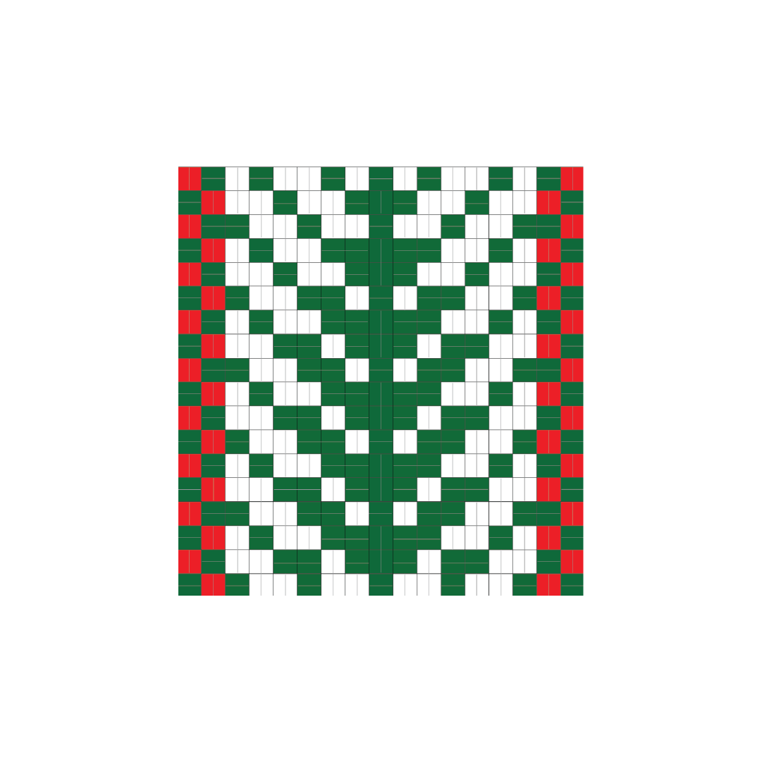 Holiday Tree Pattern - Traditional Size in Bright Holiday – Friendly Loom